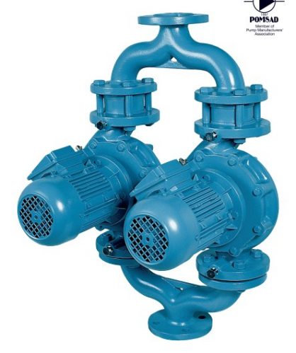 Twin Head Mounted In line Pumps – INM-D Series – Ovamann Pumps Ltd